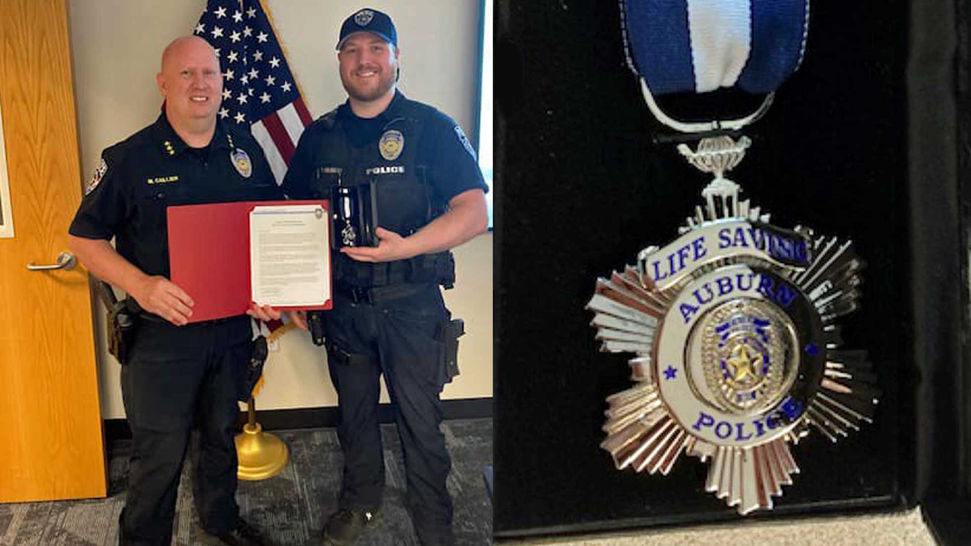 Auburn Police Officer awarded Life-Saving Medal for saving child’s life ...